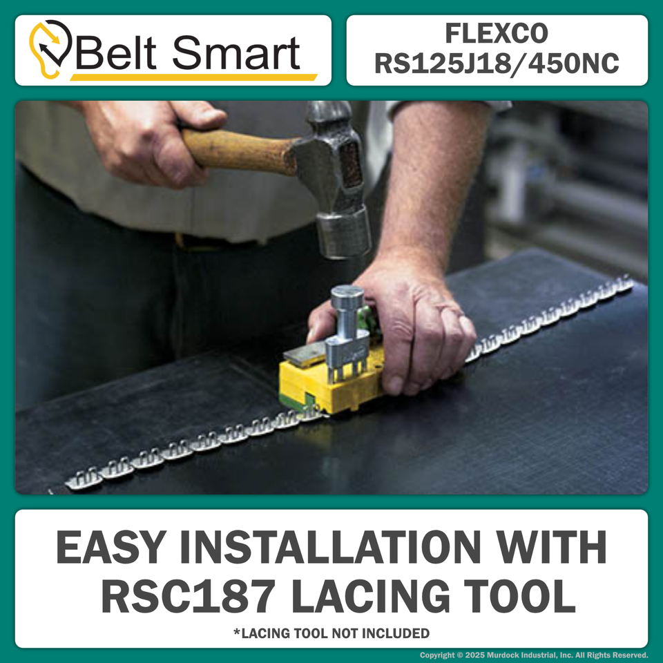 Genuine Flexco RS125J18/450NC Alligator Ready Set Staple Fastener (Box ...