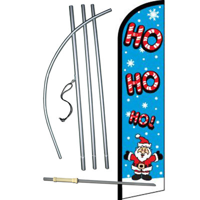 Merry Christmas Santa Flag Flutter Feather Banner Swooper Windless ...