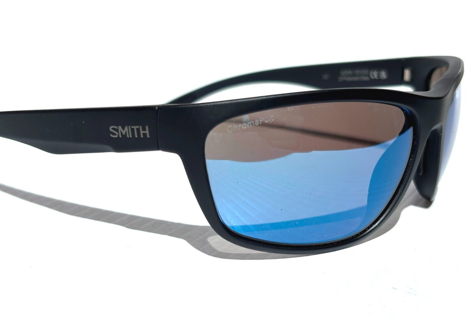 Smith Optics REDDING Matte Black ChromaPop POLARIZED Blue Mirror GLASS ...