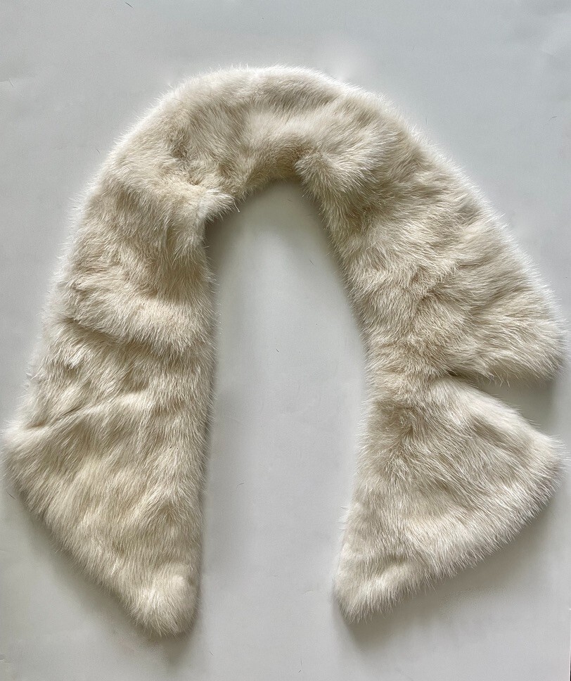 1960s Vintage Blonde Mink Fur Collar Wrap Scarf - Gem