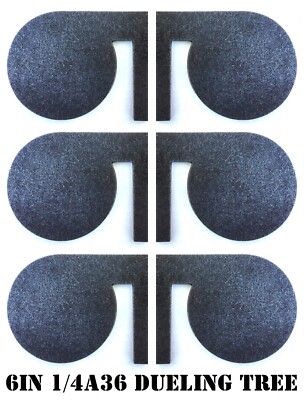 1/4"x6" Rimfire 22LR Steel Shooting Targets - Metal Range Dueling Trees ...