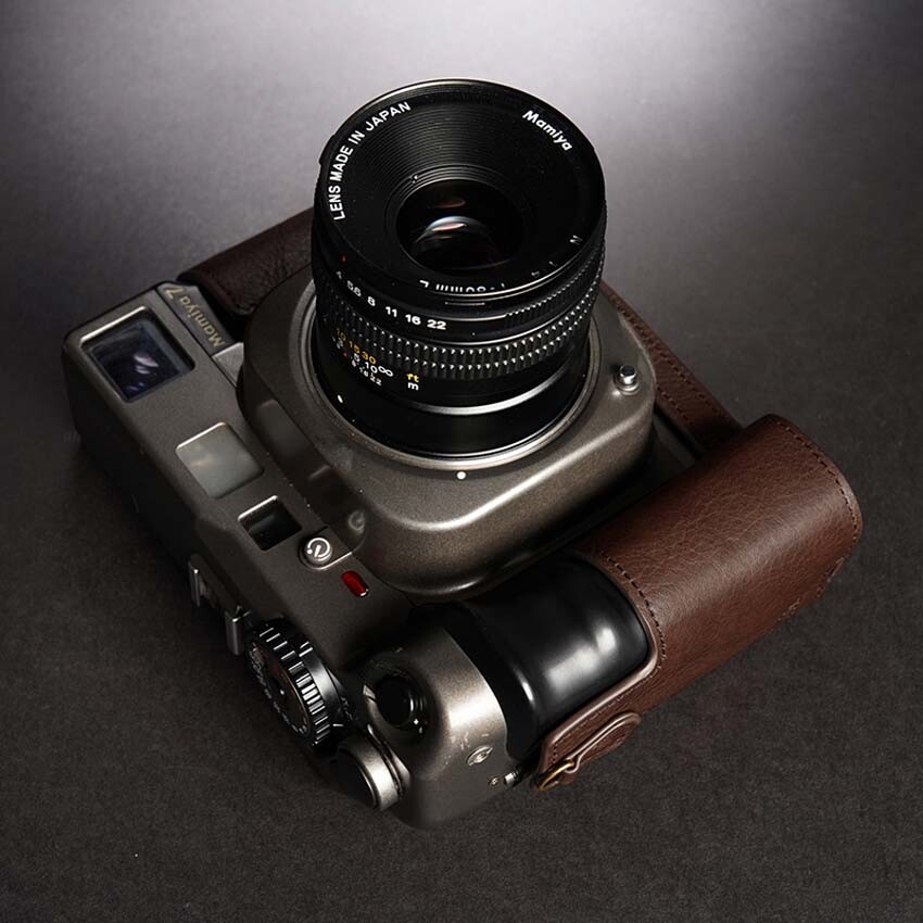 Handmade Genuine Leather Camera Cover Half Case Bag For Mamiya 7 ii 6MF ...