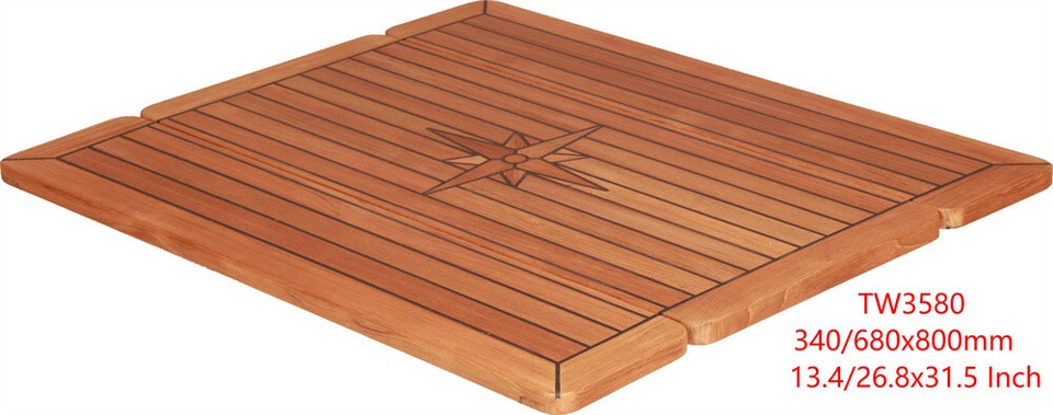 Boat Rectangular Folding Teak Table Top Two Wing 4 Sizes Marine Boat RV ...