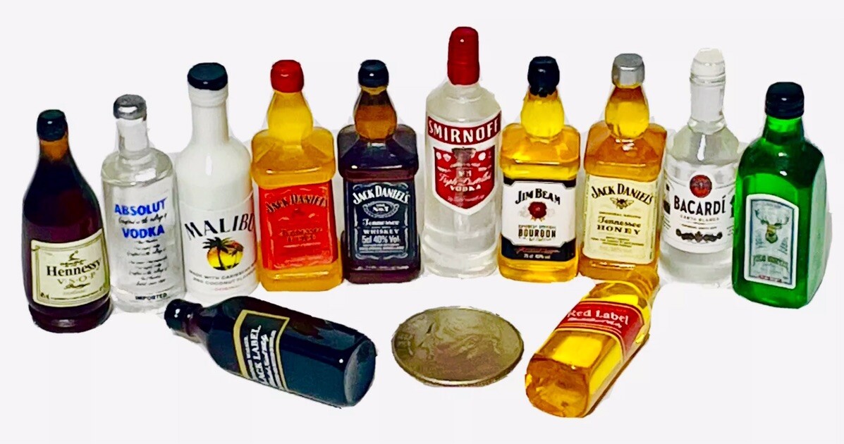 Miniature Alcohol Bottles Bottles Collection Of 7 Miniature Alcohol