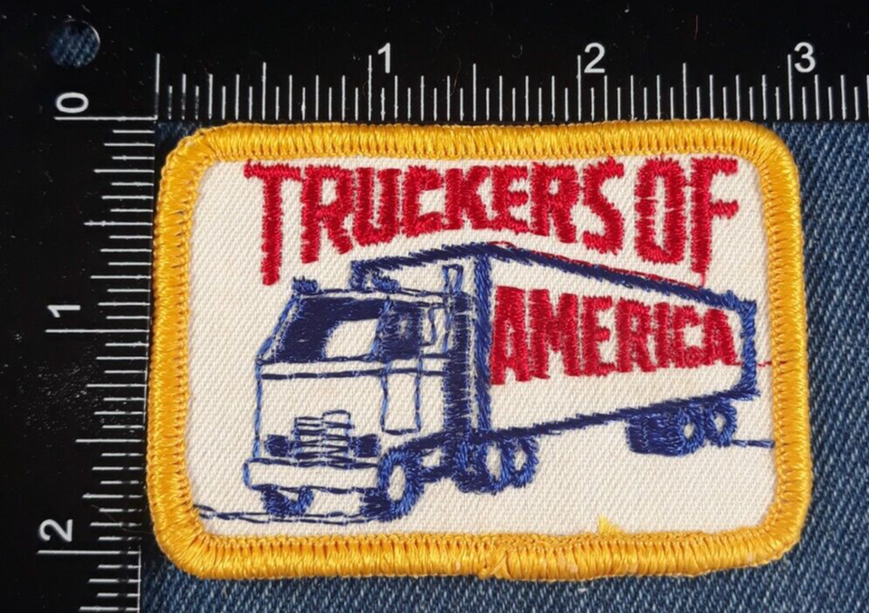 NOS 70s Original Vintage Truckers of America 3" Patch Teamsters Rig ...