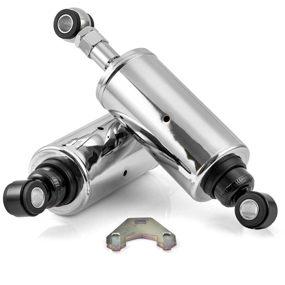 Chrome Adjustable Rear Shocks Set For FS-04503 Harley Softail Heritage ...