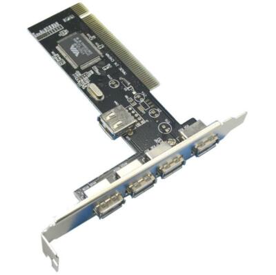 5 Ports PCI to USB 2.0 HUB PCI Express Expansion Card Adapter Converter ...