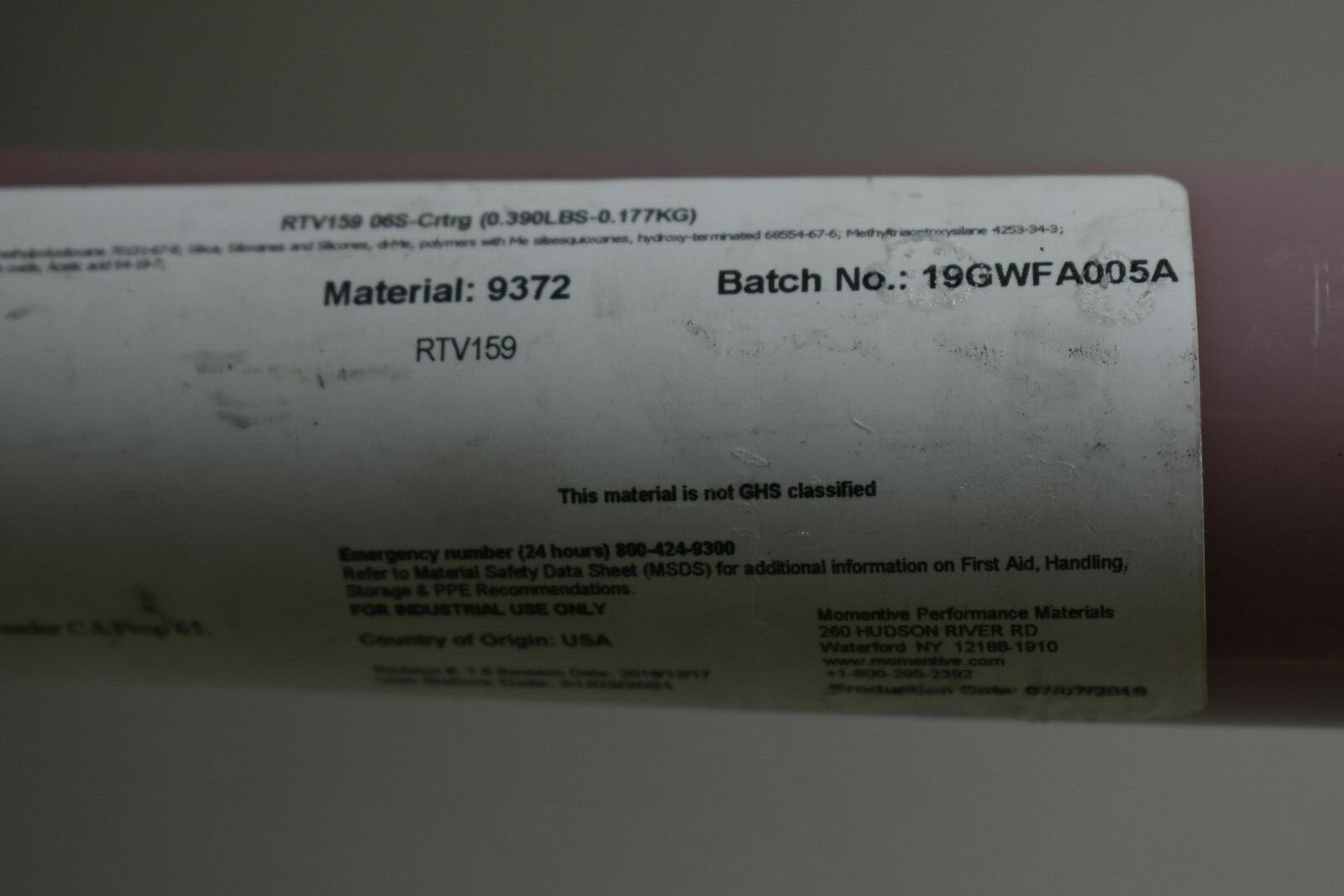 Momentive RTV159 Red High Strain Silicone Electrical Sealant 6.2 oz. | eBay