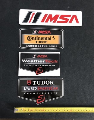 4 IMSA WEATHERTECH DECALS STICKERS RACING TUDOR SPORTSCAR CONTINENTAL ...