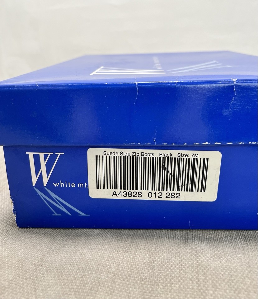 White Mountain Mt. Women's Suede Ankle Boot Side Zip Block Heel Sz 7 ...