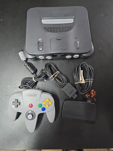 Nintendo N64 Console Grey w/ Official Controller & Cables Tested | eBay UK
