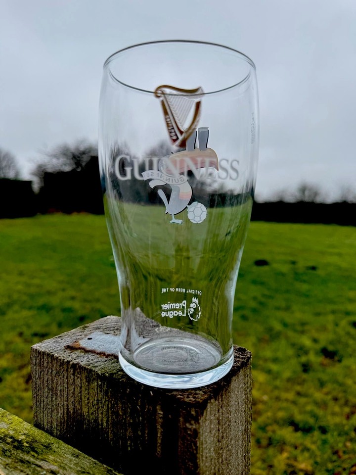 2 X Guinness Toucan Football Pint Glass Limited Edition Premier League ...