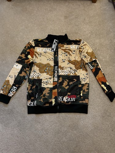 Reason Allover Camo Mixed Allover Print Track Jacket Men's Size Large ...
