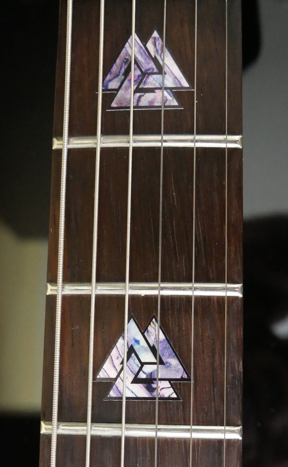 Valknut Triangles ABALONE Fret Markers Inlay Sticker Decal for BASS ...