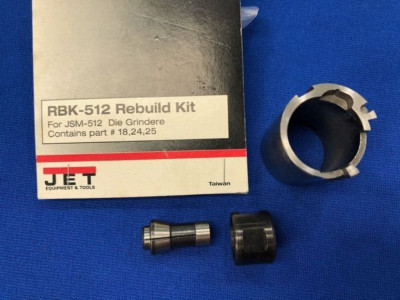 Jet RBK-512 Die Grinder rebuild Kit Collet and Collet Nut and Cylinder ...