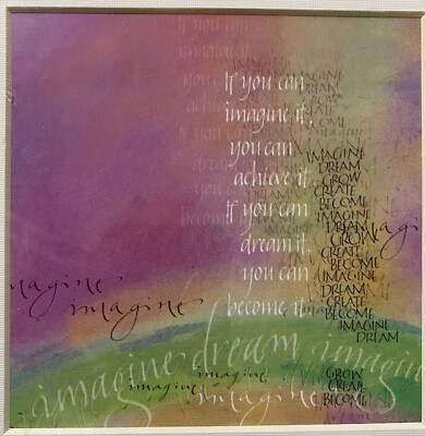 If You Can Imagine It Poem Colorful Inspirational In Beveled Mat Fits ...