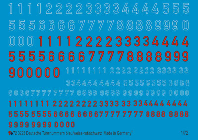 Peddinghaus Decals 1/72 German WWII Tank/Armor Turret Tactical Numbers ...