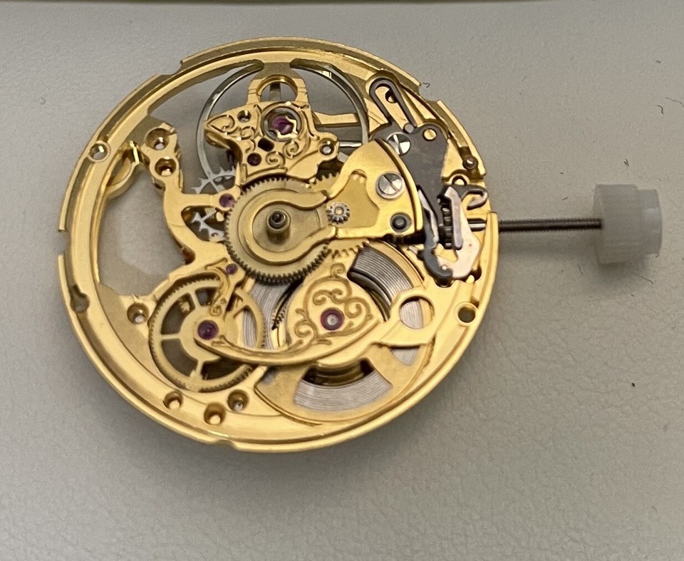 Eta Clockwork Manual Winding Movement Caliber 2801-2 Skeletonized Swiss ...