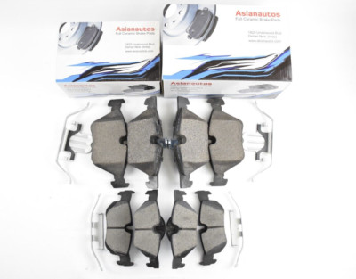 Asianautos Full Ceramic Front & Rear Brake Pads W/Hardware For BMW ...