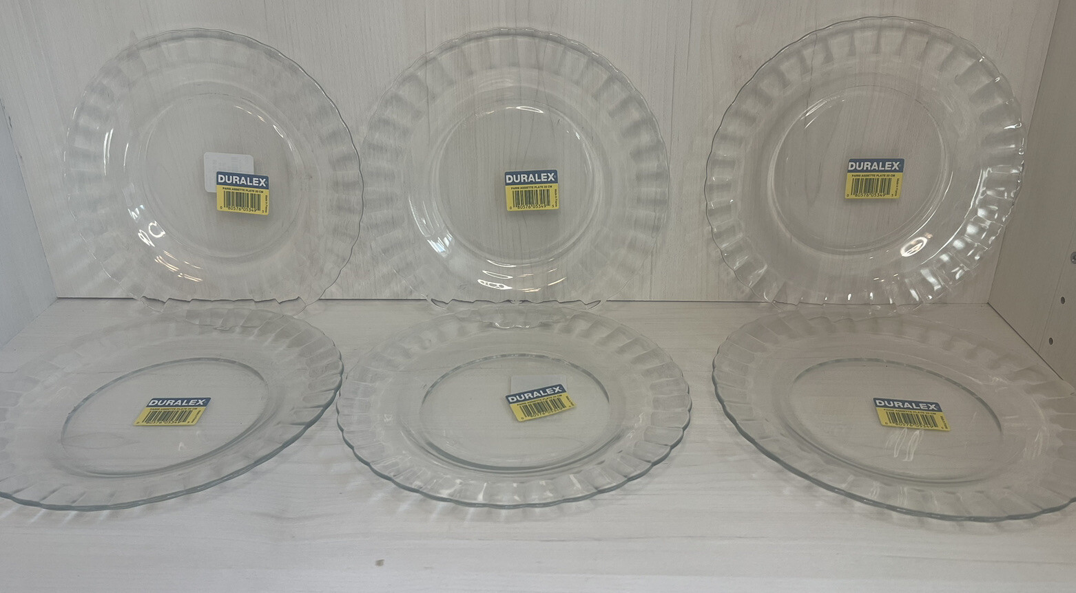 DURALEX+Paris+Assiette+Plates+Clear+9%22+%2823cm%29+Set+of+Six+%286%29 ...