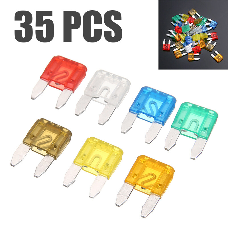 35PCS Mixed Micro Blade Fuses Standard ATM For Car Truck 5A 10A 15A 20A ...