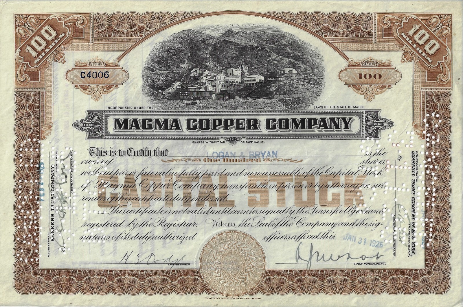Magma Copper Company, Kupferminen, (Newmont Mining) | eBay