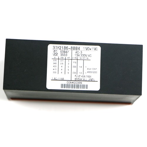 NEW SIEMENS 3TF2186-8BB4 3TF2 186-8BB4 DC Contactor | eBay