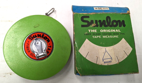 Vintage Sunlon "The Original Fiber Glass Coated with PVC Tape Measure ...