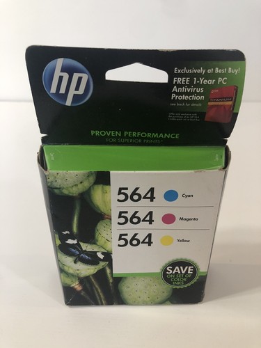 Genuine HP Ink Cartridges 564 Combo Color Pack Yellow Cyan Magenta Exp ...