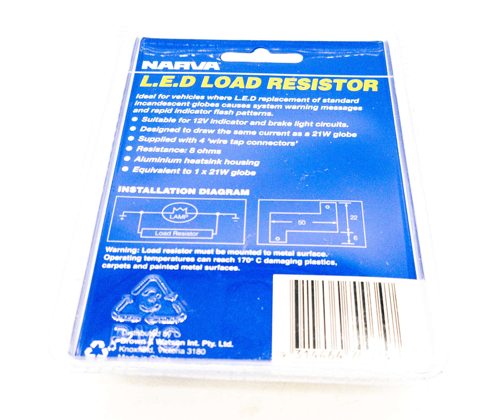 12V 21W Load Resistor (Bl2) Narva 90034BL2 9314464700347 | eBay Australia