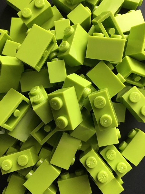 Lego New Bulk Lot of 50 1x2 Lime Green Bricks Blocks 1 x 2 Building ...