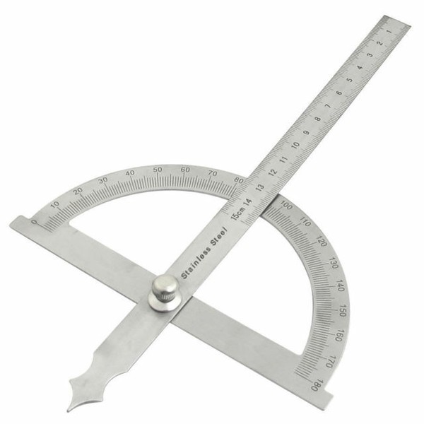 Polished Stainless Steel Metric Straightedge 15cm 180 Degree ...