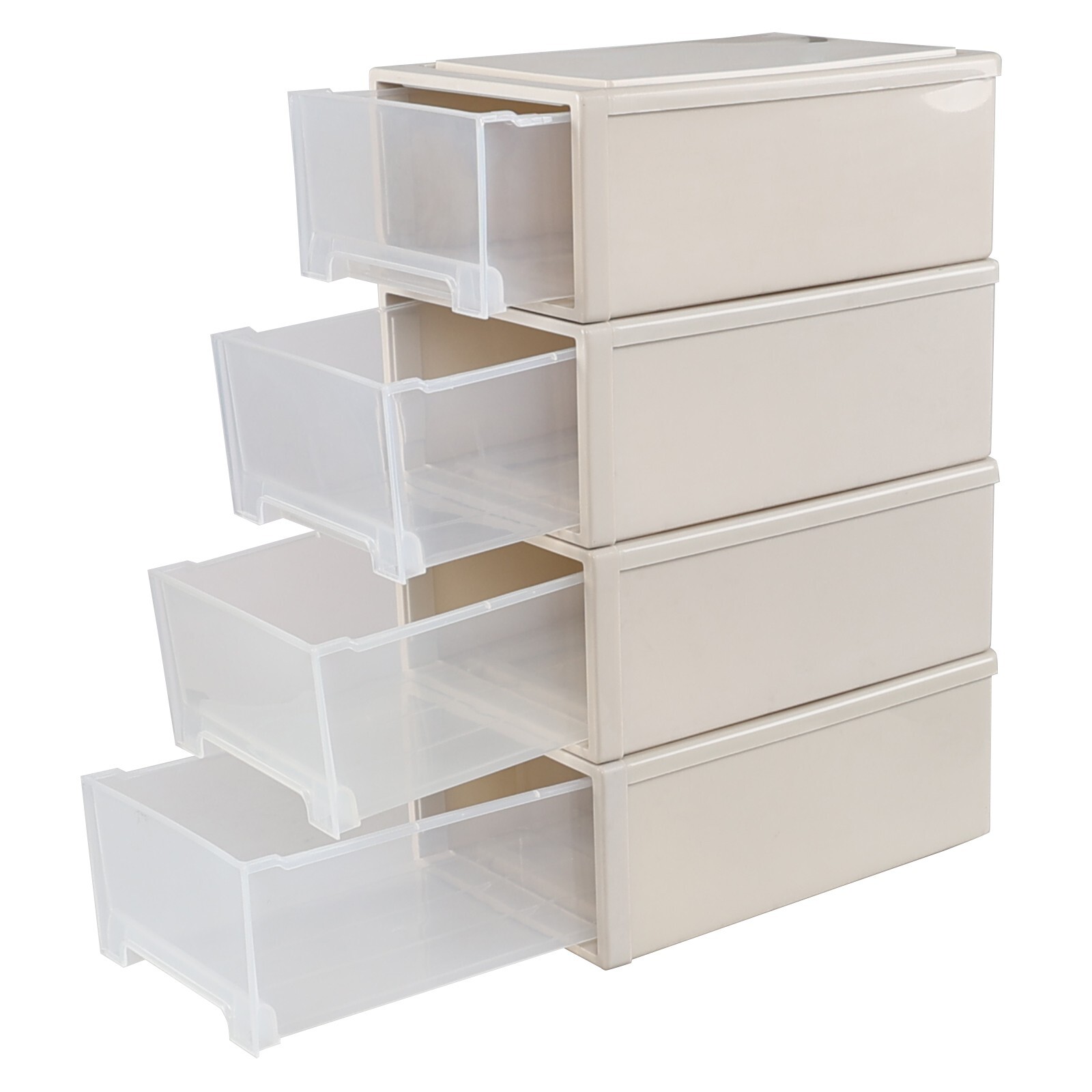 12 Qt. Plastic Stackable Storage Drawer Small Drawer-type Desk ...