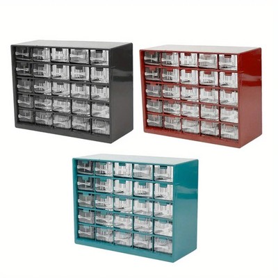 25 Multi Grid Small Parts Storage Organiser Drawer Wall Mount Component ...