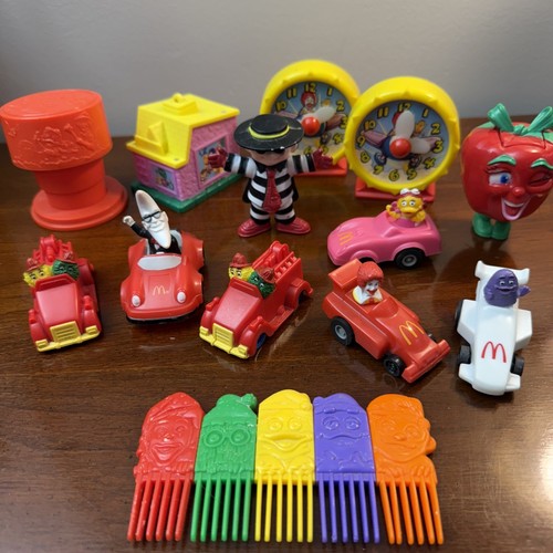 Vintage Mcdonalds Toys Lot Figures Cars Clocks Comb Retro 90s 80s ...