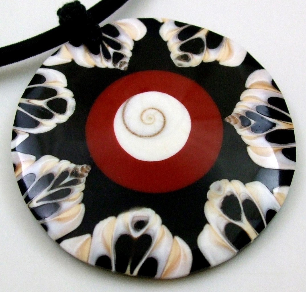 Natural Round Cone Shell Shiva Eye Pendant Cord necklace Women Jewelry ...