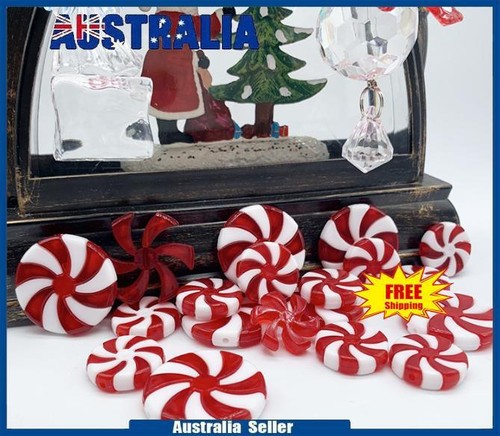 5-100 x Fake Candy Canes Christmas Acrylic Candy Ornaments Lollipop ...
