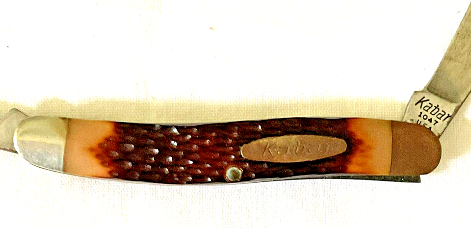 Kabar 1047 Pocket Knife 2 Blades Made in USA Rust on Both Blades See ...
