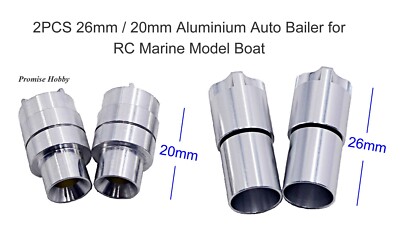 2PCS 26mm / 20mm Aluminium Auto Bailer for RC Marine Model Boat | eBay