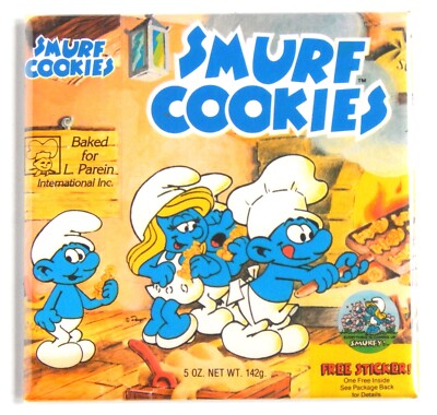 Smurfs Cookie Box FRIDGE MAGNET smurfette | eBay