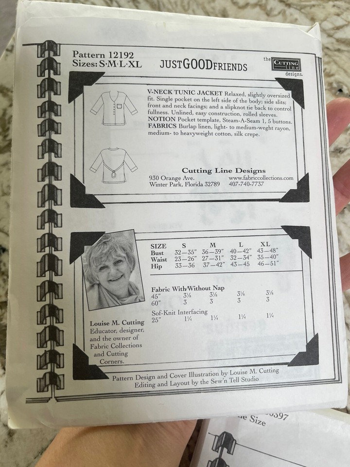 The Cutting Line Designs Sewing Patterns/Lot Of 3/Uncut | eBay