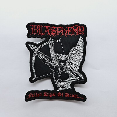 Blasphemy Fallen Angel Of Doom Shaped EMBROIDERED PATCH | eBay