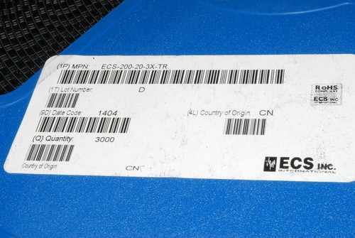 ECS-200-20-3X-TR ECS OSCILLATOR FREQUENCY 200-20-3 200-20-3 ...