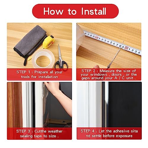 2In x 33Ft Transparent Window Weather Sealing Tape Window Draft ...