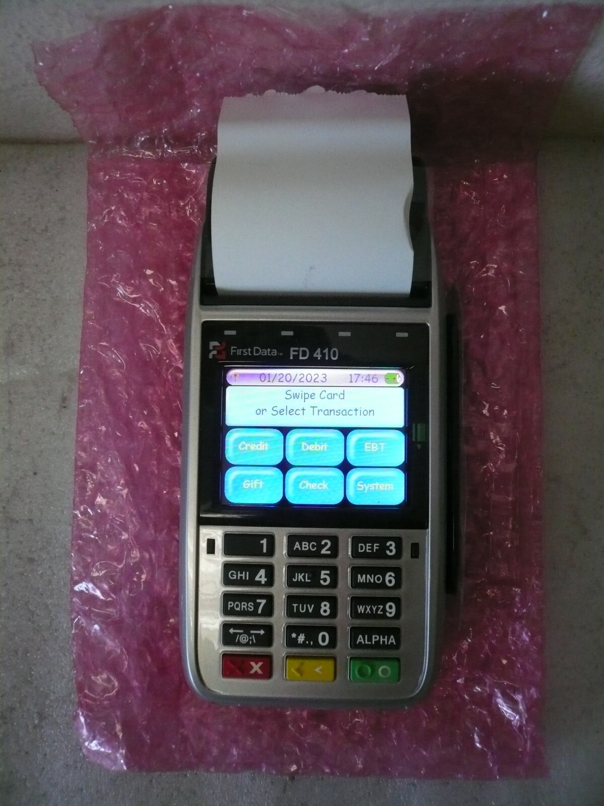 First Data FD410 DW EMV Wireless Handheld Credit Card Terminal | eBay