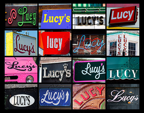 LUCY Name Poster featuring photos of actual signs | eBay