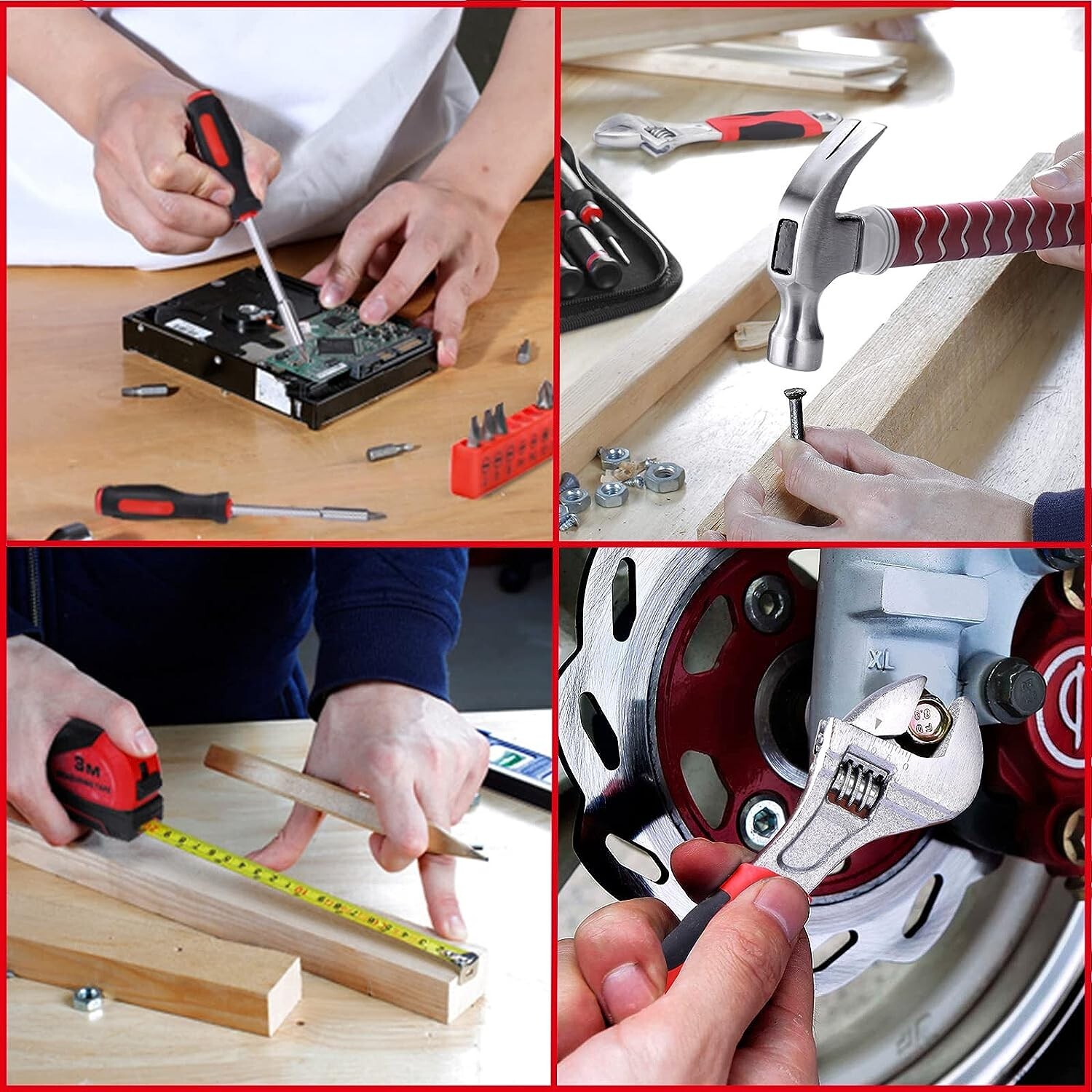 Marvel Thor Hammer Tool Box,29-Pce Metal Hand Tool Set DIY Woodworking ...