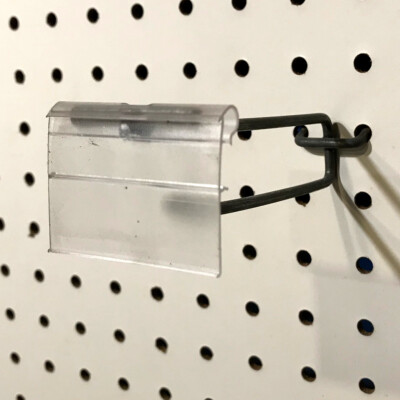 4" Flip Scan Peg Hooks w/Label Holder Pegboard (60 Pack) | eBay