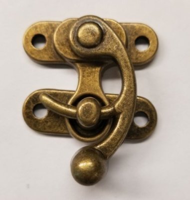 Antique Brass Plated Steel small purse fastener latch case clip lock ...