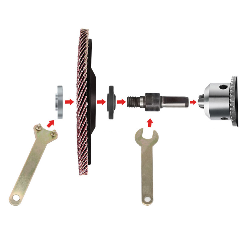 Disc Holder Grinder Drill Angle Dies Wrench Nut Mandrel Spanner Tools ...